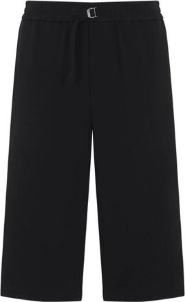Ami Homme, Shorts, Noir, Taille: L Pantalon Cropped Ample Ceintur&eacute;