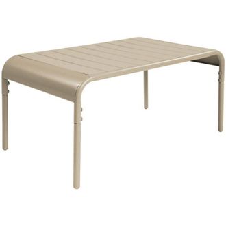 Sweeek Rechteckiger Couchtisch aus Stahl f&uuml;r den Garten