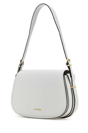 Michael Kors Womens White Leather Moore Shoulder Bag Opticwhite Borse A Mano