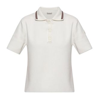 Moncler Logo Polo - - Tops - Damen - Wei&szlig; - M