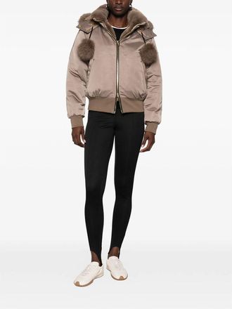 Moose Knuckles Fur-Trimmed Hooded Down Jacket - Beige
