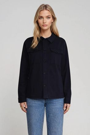 Perform Collection Twill-Overshirt - Marineblau