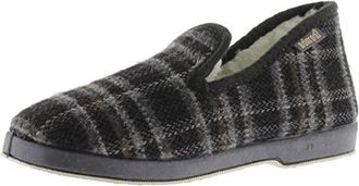 Victoria Chaussons Wamba Confortable Carreaux & Intérieur Peau De Mouton & Semelle Assortie 200301 pour Homme Gris 45