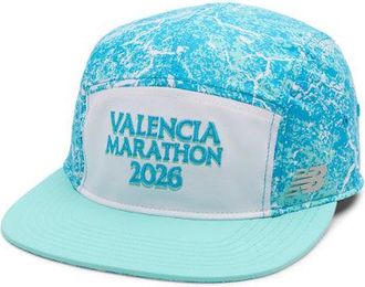 New Balance Unisex Valencia Marathon Brr 5 Panel Cap in Blau, Nylon, Gr&ouml;&szlig;e OSZ
