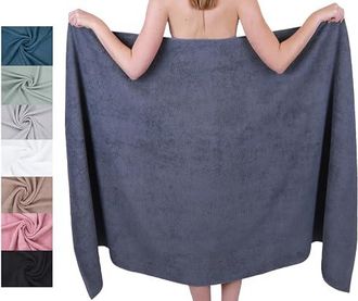 Betz Drap de Bain XXL 100x200 cm - 1 pi&egrave;ce - pour Sauna et Plage en 100% Coton, 360 g/m&sup2; - Absorbant et Doux - Grande Serviette avec Attache Serviette - s&eacute;