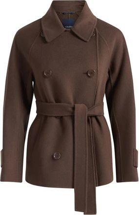 Max Mara Femme, Manteaux, Brun, Taille: 36 FR Smmlouise Manteau Court Crois&eacute;