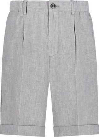 Herno Homme, Shorts, Gris, Taille: L Shorts Tasche allamericana Zipper + Buttons Unlined