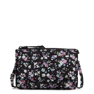 Vera Bradley Damen Baumwolle RFID-Schutz Crossbody Geldb&ouml;rse, Botanischer Ditsy