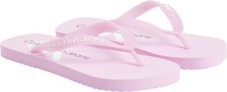 Calvin Klein Jeans Tongs Femme Beach Sandal Claquettes, Rose (Glowing Guava/Bright White), 37