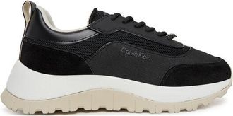 Calvin Klein Sneakers Runner Lace Up Mesh Mix HW0HW02487 Schwarz