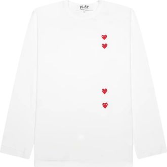 Comme Des Garçons T-Shirt mit Herz-Print - Weiß