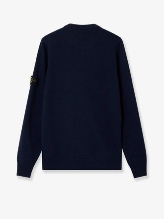 Stone Island Mens Crewneck Sweater Virgin Wool Blue