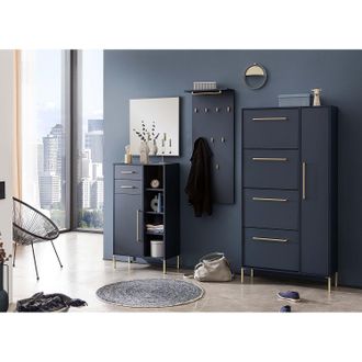 Schildmeyer home24 Schuhkipper 88 x 174 x 30cm Blau/Nachtblau