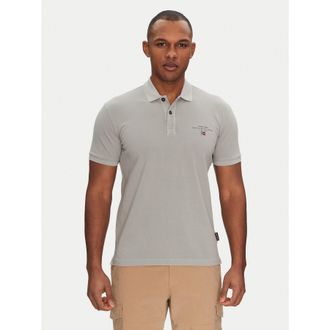 Napapijri Poloshirt Elbas NP0A4GDL Grau Regular Fit