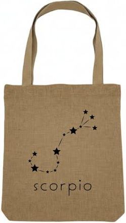 Fabulous Sac Shopping Tote Bag Aspect Lin - Scorpio Sign Astrology Star Divination Constellation Minimalist - Sac de Courses Toile Epaisse 360g Beige Naturel C