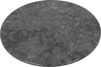 Argon Tableware 1x Schwarz 30cm Rundes Marmor-Schneidebrett - rutschfest Küche Käse Brot Fleisch Schneiden Portion Arbeitsplatte Schutzplatten