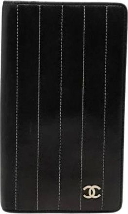 Chanel Portefeuille Long Pre-owned (Bi-pli) - Femme - Pre-owned - Noir - Taille: ONE Size
