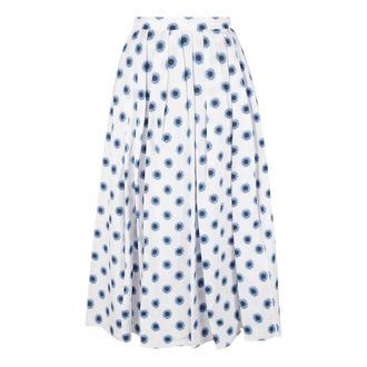 Alexander McQueen Floral Print Plisseefaltenrock - - Skirts - Damen - Blau - XS