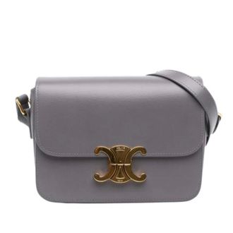 Celine Sac bandouli&egrave;re Triomphe Pre-owned - Femme - Pre-owned - Gris - Taille: ONE Size
