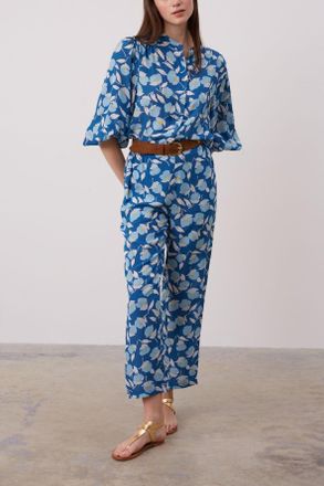 Gerard Darel Chemise fluide &agrave; fleurs - NARIN - Bleu Glacier