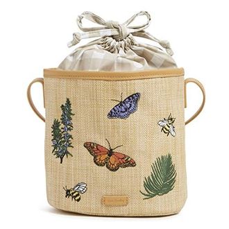 Vera Bradley Straw Crossbody Purse, Sac à bandoulière Femme, Nature Study Neutre, Einheitsgröße