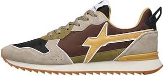 W6YZ Baskets en Tissu Technique et Daim, Gris Tourterelle 44