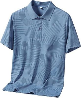 Generic Polo de golf à manches courtes pour homme - Protection UV - Manches courtes - Avec poche de poitrine - Séchage rapide - Respirant - Sport dextérieur -