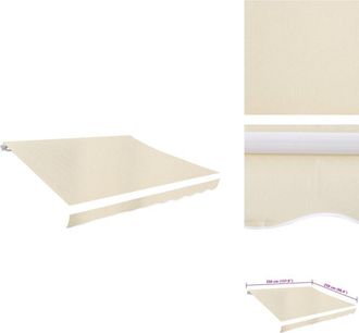 vidaXL Markisenbespannung Canvas Creme 350x250 cm - Markisenbezug - Markise - Sonnenschutz - Gartenmarkise - Terrassenschirm