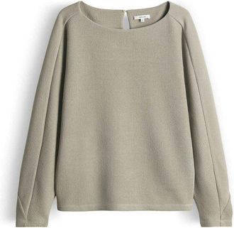 OPUS Sweatshirt Sweatshirt aus Sweatware mit 3-D Streifen Optik Fledermaus&auml;rmel, Schlitz im R&uuml;cken, weicher Griff