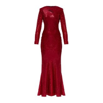 Self Portrait Kleid mit Lurexf&auml;den - - Dresses - Damen - Rot - XS