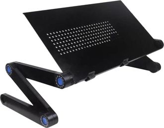 TOPBATHY Faltbarer Laptop Tisch für Bett Ergonomisch mit Lüftungslöchern Höhenverstellbar Klappbarer Bettschreibtisch für Sofa Schlafzimmer und Home Office