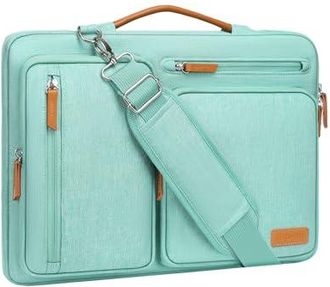 Mosiso Sacoche Ordinateur Portable,Sacoche PC Portable 14 Pouces Compatible avec HP Lenovo Dell ASUS Acer Dell,Sac Ordinateur Sac Messager C&ocirc;t&eacute; Ouvert avec 4