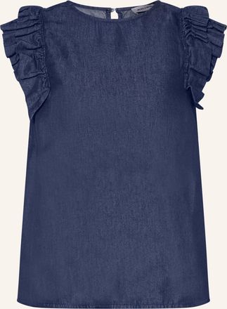More & More More & More Jeanstop Mit R&uuml;schen blau