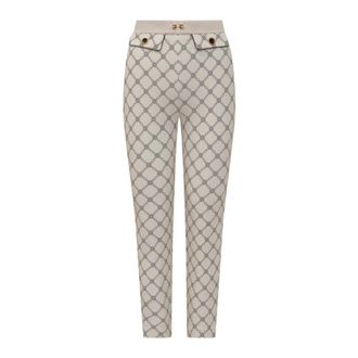 Elisabetta Franchi Pas7151E2 Skinny Hosen - - Trousers - Damen - Beige - XS