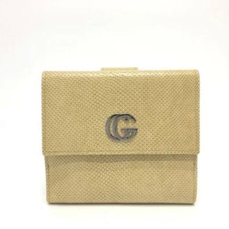 Gucci Portefeuille en cuir Pre-owned - Femme - Pre-owned - Beige - Taille: ONE Size