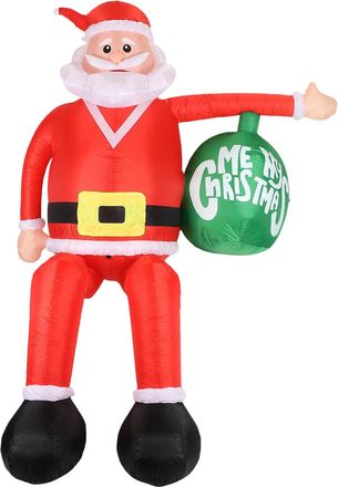 Generic Aufblasbarer Weihnachtsmann Für Draußen - 2.4 m Festlicher Schmuck | Aufblasbare Weihnachtsmann Dekoration - Für Familienfeiern Schulhöfe Terrassen Gä