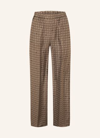 Max Mara Marlenehose Vischio Aus Seide braun