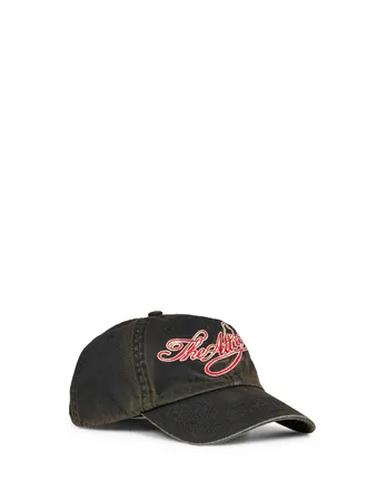 The Attico Womens Baseball Cap Black Cotton Denim Hat