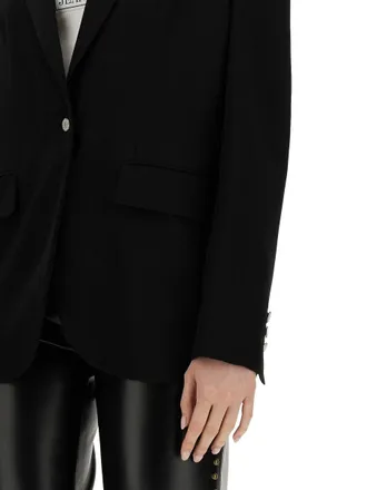 Moschino Single-Breasted Viscose Jacket - Black