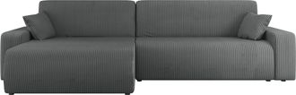 Mirjan24 Ecksofa Pixalo L Cord Maxi, Design Eckcouch, Couch mit Schlaffunktion und Bettkasten, Wohnlandschaft, Bettfunktion L-Form Sofa, Ottomane universell (P