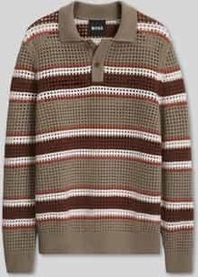 HUGO BOSS Pullover aus Schurwolle mit Polokragen Modell C-Fincenzo