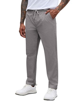 Coofandy Herren Hosen Chino Hose Schlupfhose mit Gummibund Stoffhose Hosen Lässige Hose Freizeithose Pants Arbeitshosen Stretch Hose Männer Hosen Trousers for 