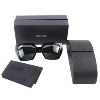 Prada Lunettes de soleil vintage en plastique Pre-owned - Femme - Pre-owned - Noir - Taille: ONE Size