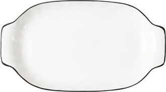 Cabilock plat &agrave; poisson en c&eacute;ramique plat de poisson pour le four de cuisson four ceramique ceramique moules &agrave; p&acirc;tisserie po&ecirc;le &agrave; frire bocal &agrave; poisson &agrave; doubl