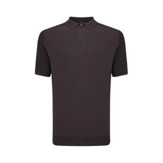 Genti Polo Half Zip - - Tops - Herren - Rot - L