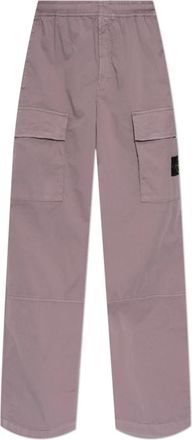 Stone Island Homme, Pantalons, Violet, Taille: W34 Cargo Pants with Logo Patch