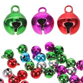 FOMIYES 200 St&uuml;ck Kleiner Metallgl&ouml;ckchen 8mm Bunte Bastelgl&ouml;ckchen f&uuml;r Weihnachtsdeko Christbaumanh&auml;nger Haustierhalsband Zubeh&ouml;r