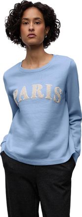 Street One Sweatshirt mit Wording Frosted Blue 40
