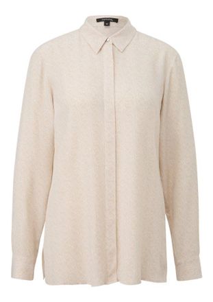 Comma Langarmbluse aus Viskose, mit Minimal-Muster