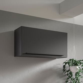 Casa home24 H&auml;ngeschrank 100 x 50 x 35cm Schwarz/Matt Schwarz